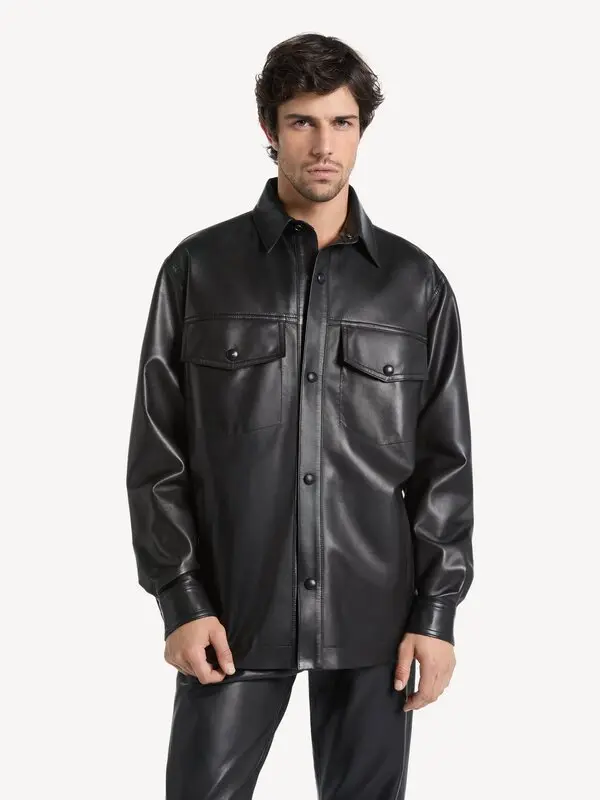 Balmain Leather Overshirt