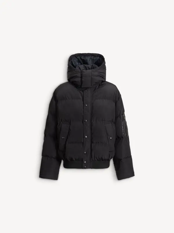 Balmain Padded Nylon And Leather Bomber Jacket