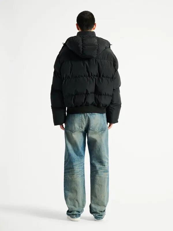 Balmain Padded Nylon And Leather Bomber Jacket