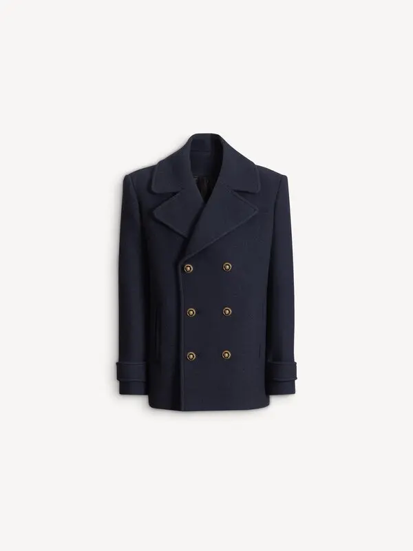 Balmain Boiled Wool Pea Coat