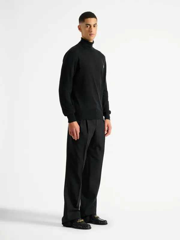 Balmain Cotton & Silk Blend Turtleneck Jumper
