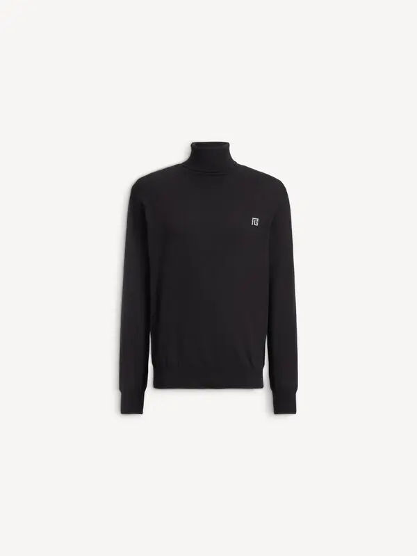 Balmain Cotton & Silk Blend Turtleneck Jumper