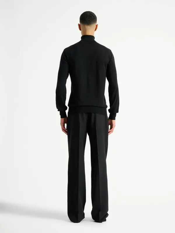 Balmain Cotton & Silk Blend Turtleneck Jumper