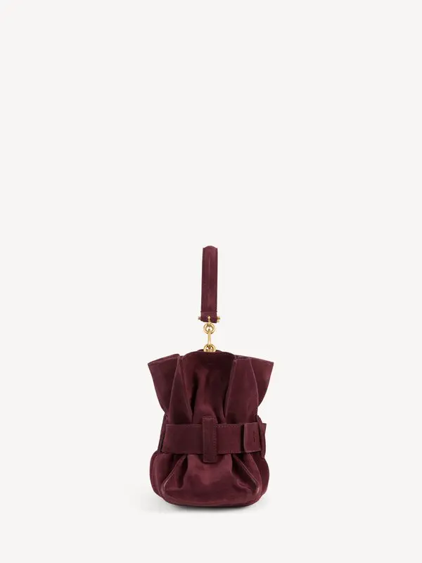 Balmain Medium Anthem Suede Leather Bag - Red