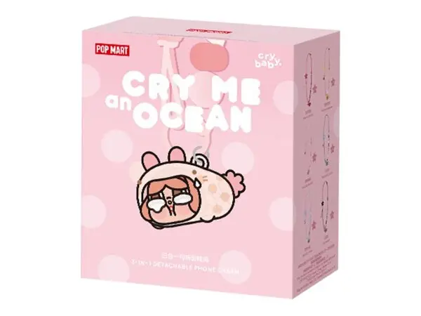 POP MART Crybaby Cry Me An Ocean Series 3in1 Detachable Phone Charm Single Blind Box - Multicolor