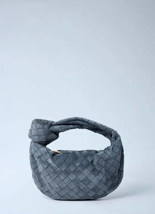 Bottega Veneta Mini Jodie Handbag - Gray