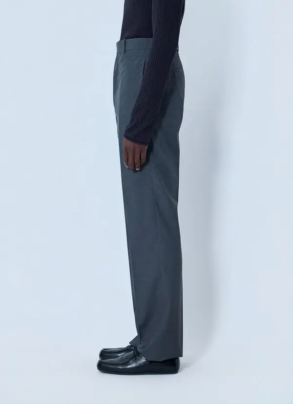 JIL SANDER Tailored Wool-blend Trousers - Gray