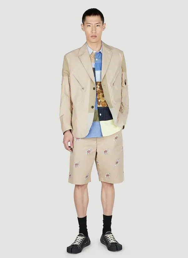 Junya Watanabe Graphic Print Cotton Shorts