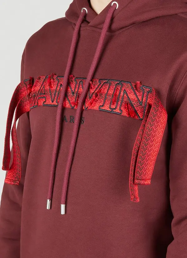 LANVIN Embroidered Logo Hooded Sweatshirt - Multicolor