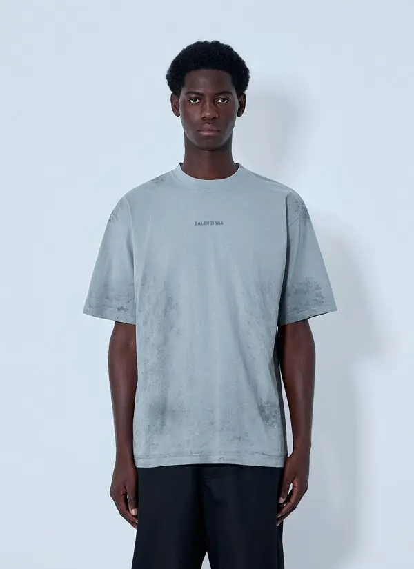 Balenciaga Logo Motif T-shirt - Gray