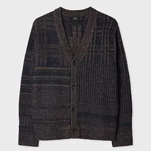 Paul Smith Patchwork Knit Cardigan - Grey