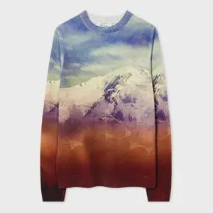 PAUL SMITH + GABRIELA HEARST Sael" Mountain Print Cashmere Sweater