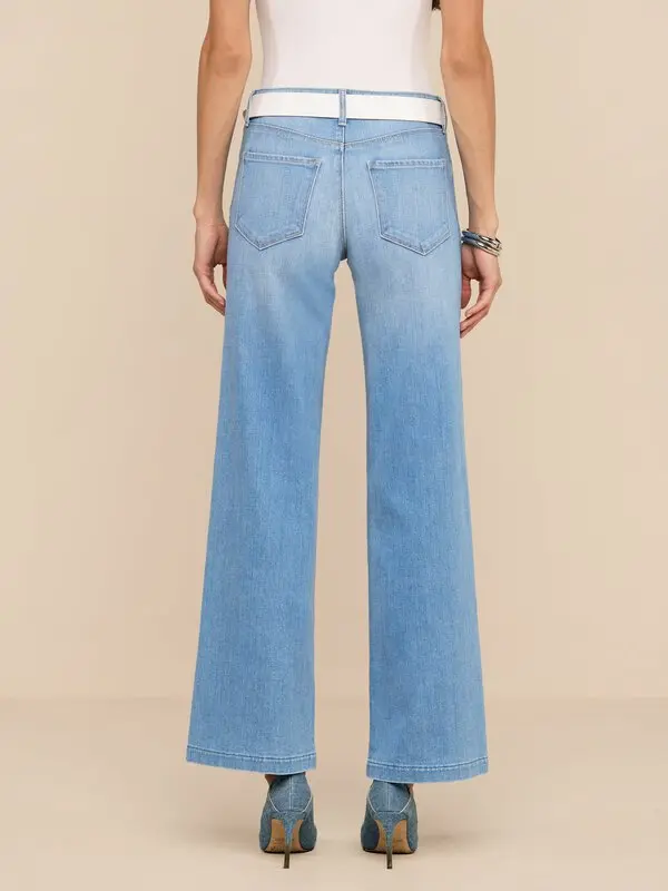 L'Agence Joanne Low-rise Wide-leg Jean - Pacific
