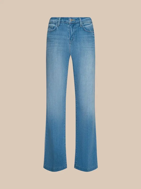 L'Agence Joanne Low-rise Wide-leg Jean - Pacific