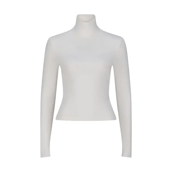 LOVE AND NOSTALGIA Secret Agent" Ribbed Turtleneck Top