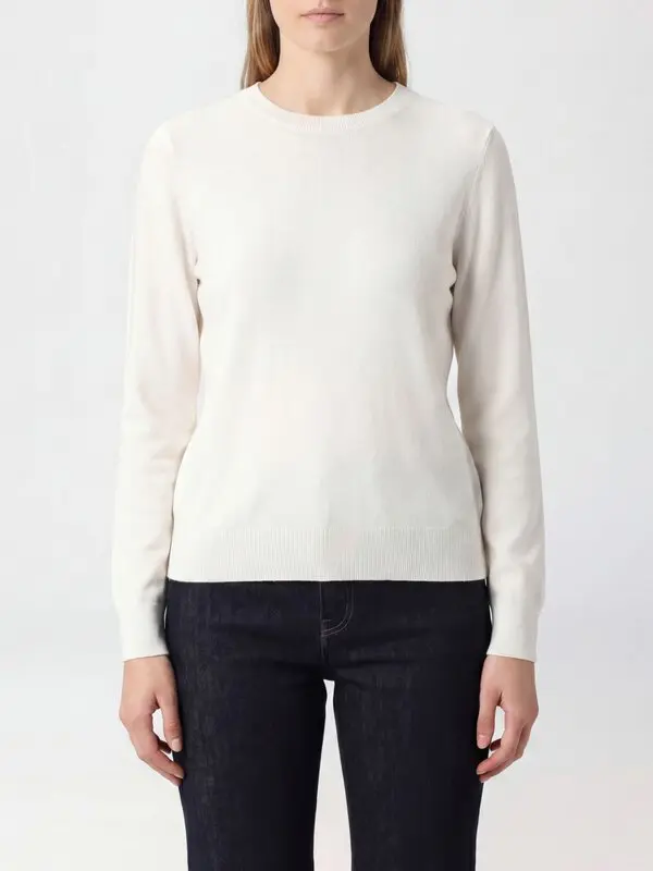Barbour Crewneck Sweater In Wool Blend - White