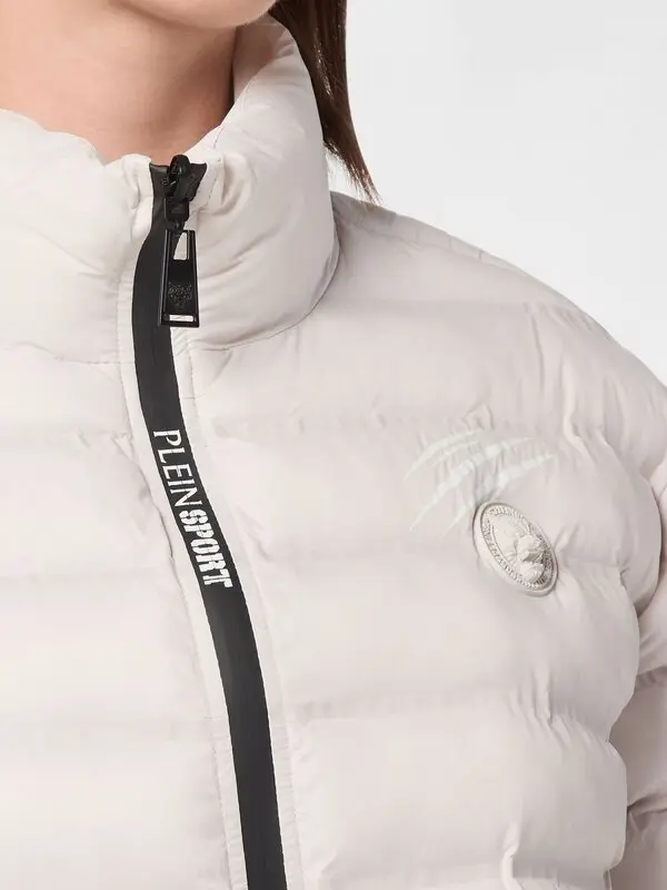 PLEIN SPORT Short Puffer Jacket - White