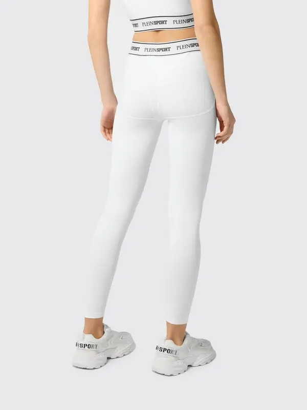 PLEIN SPORT Logo Waist Leggings - White