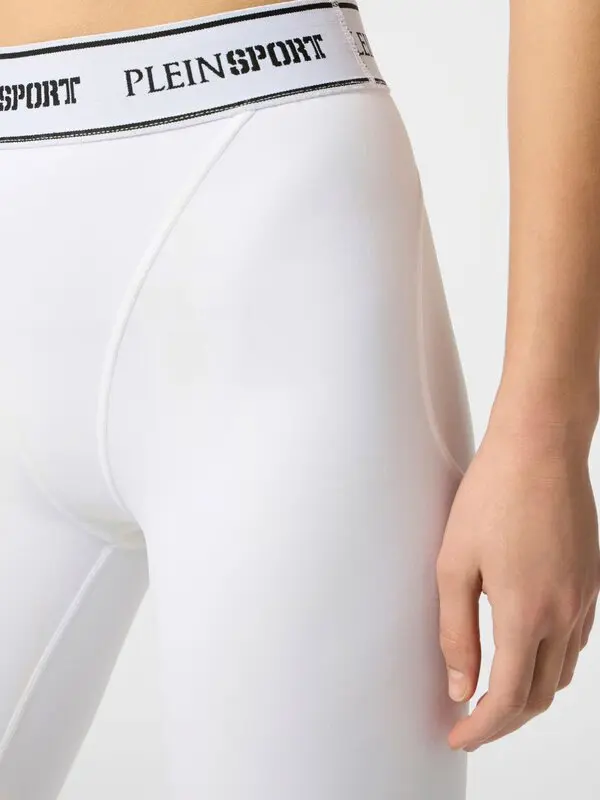 PLEIN SPORT Logo Waist Leggings - White