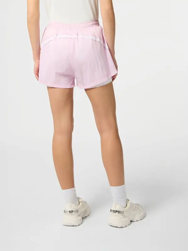 PLEIN SPORT Technical Fabric Jogging Shorts - Fuchsia
