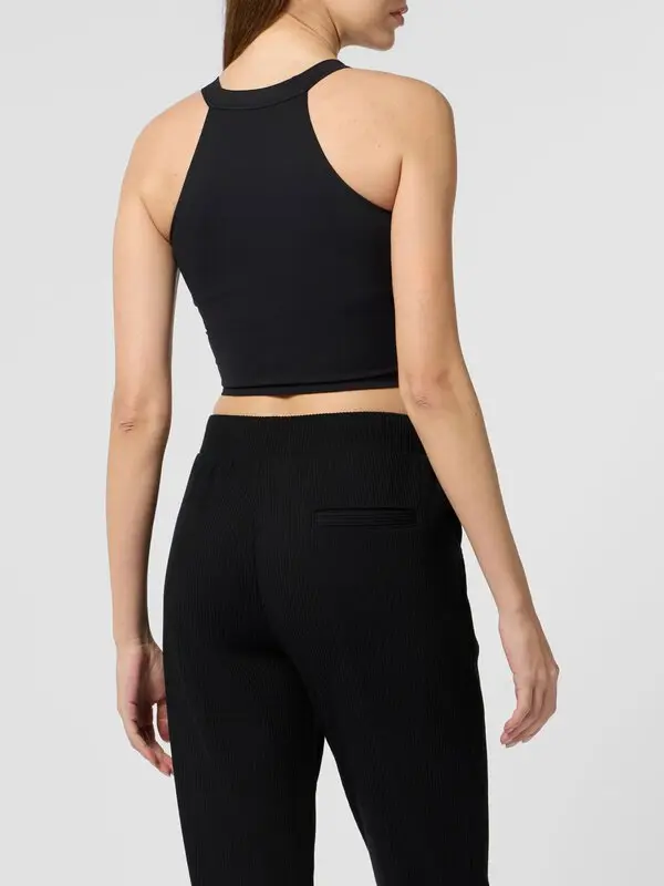 PLEIN SPORT Cropped Sports Top - Black