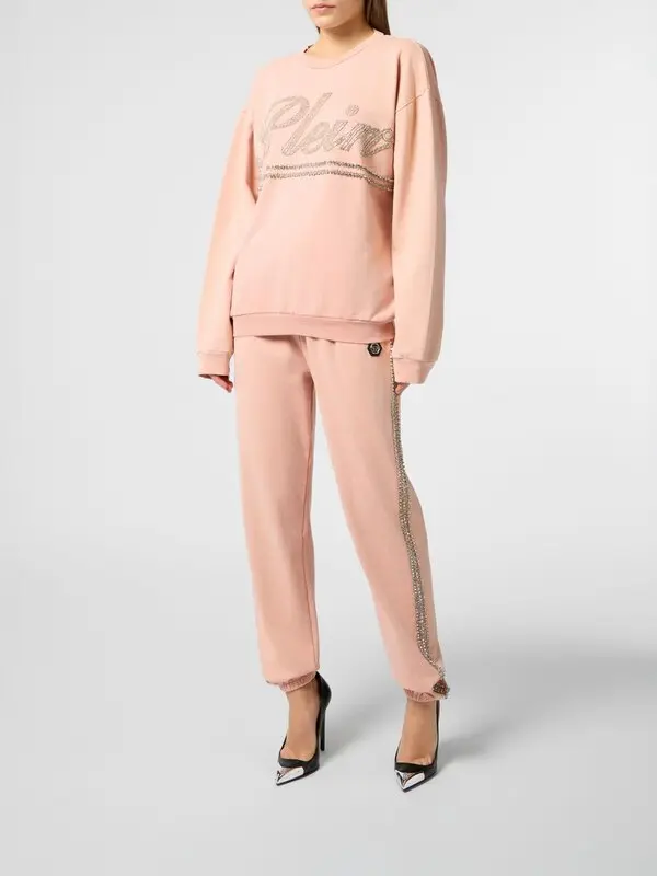 Philipp Plein Embellished Sweatshirt - Fuchsia