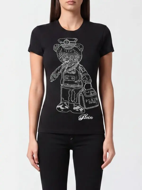Philipp Plein Embellished Teddy Bear T-shirt - Black