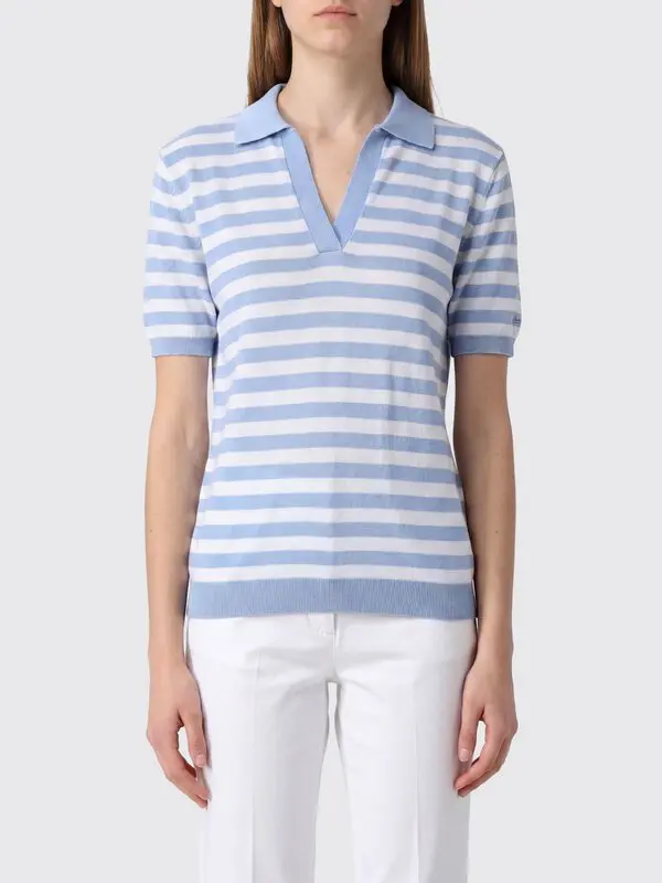 MC2 SAINT BARTH Striped Polo Shirt - Blue