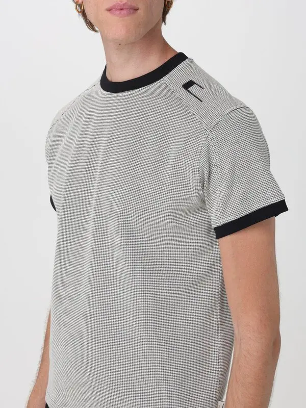 CARRER Crewneck T-shirt In Cotton Blend With Contrast Logo - Grey