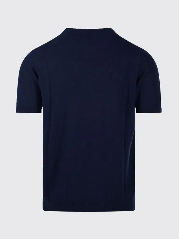 ROBERTO COLLINA Short Sleeve Knit Pullover - Blue