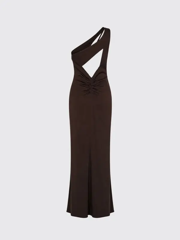 HANITA Asymmetrical One-shoulder Midi Dress