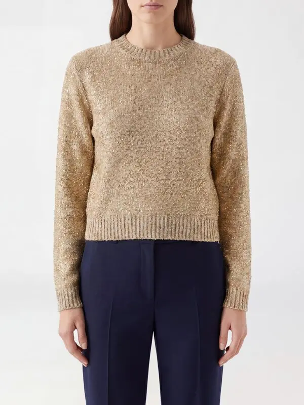 Brunello Cucinelli Linen And Cashmere Long-sleeved Crew Neck Jumper - Grey