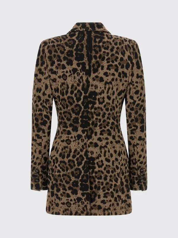 Dolce & Gabbana Leopard Print Double Breasted Blazer