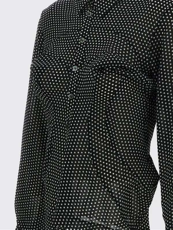Junya Watanabe Polka Dot Print Slim Fit Jersey Shirt