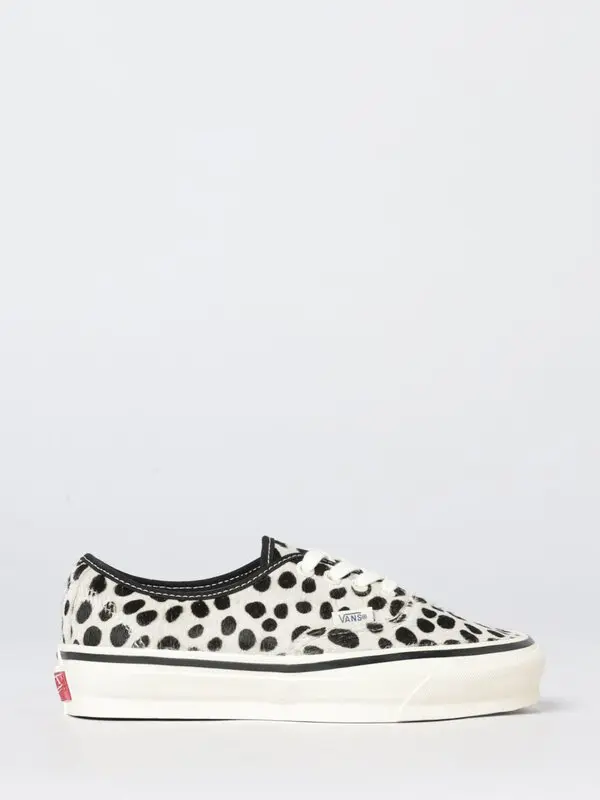 VANS Authentic Premium Sneakers In Pony Hair With Animal And Polka Dot Print - White