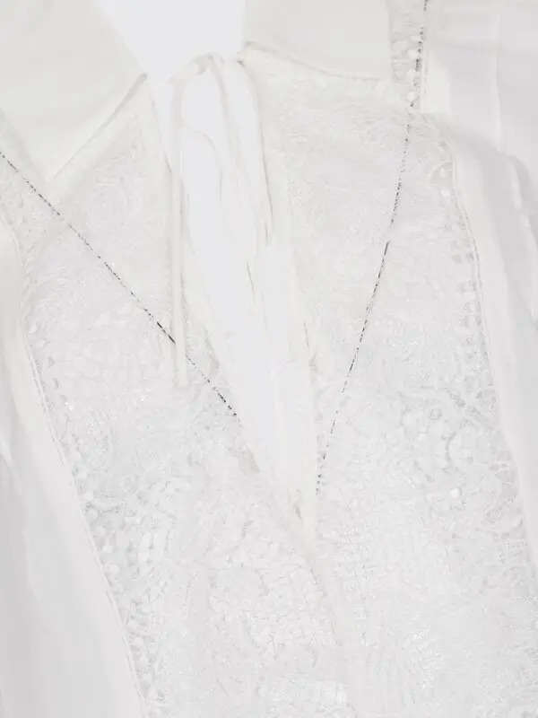 Patrizia Pepe Viscose Shirt With Lace Inserts