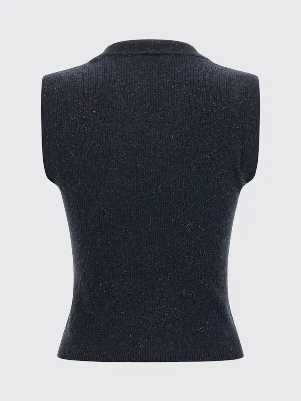 Brunello Cucinelli Slim Fit V-neck Knitted Waistcoat In Cashmere Blend With Lurex