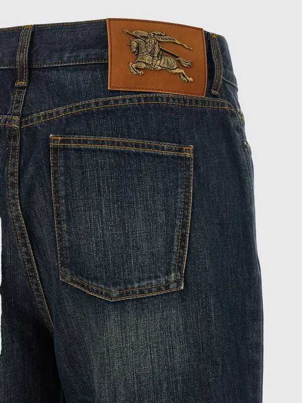 Burberry Mid-rise Flared Jeans In Cotton Denim With Five-pocket Design