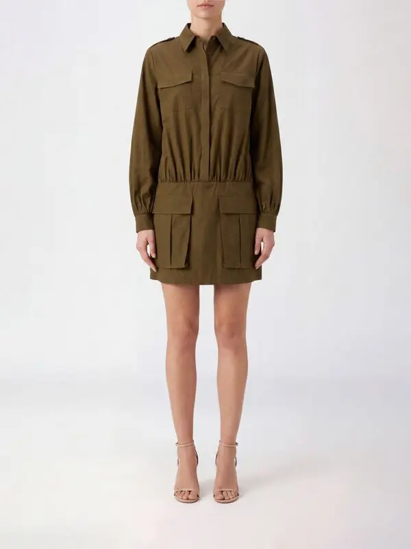 7 For All Mankind Mini Shirtdress With Fringe Details - Brown