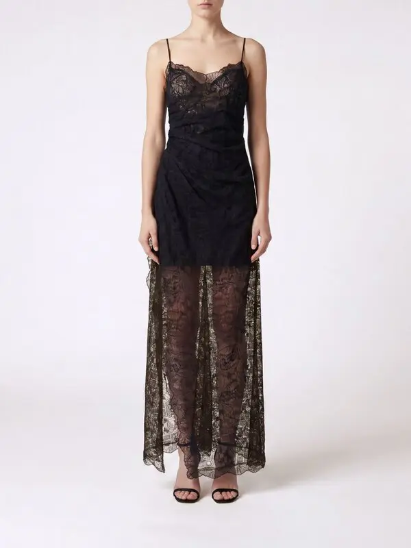 Ermanno Scervino Lace Maxi Dress - Black