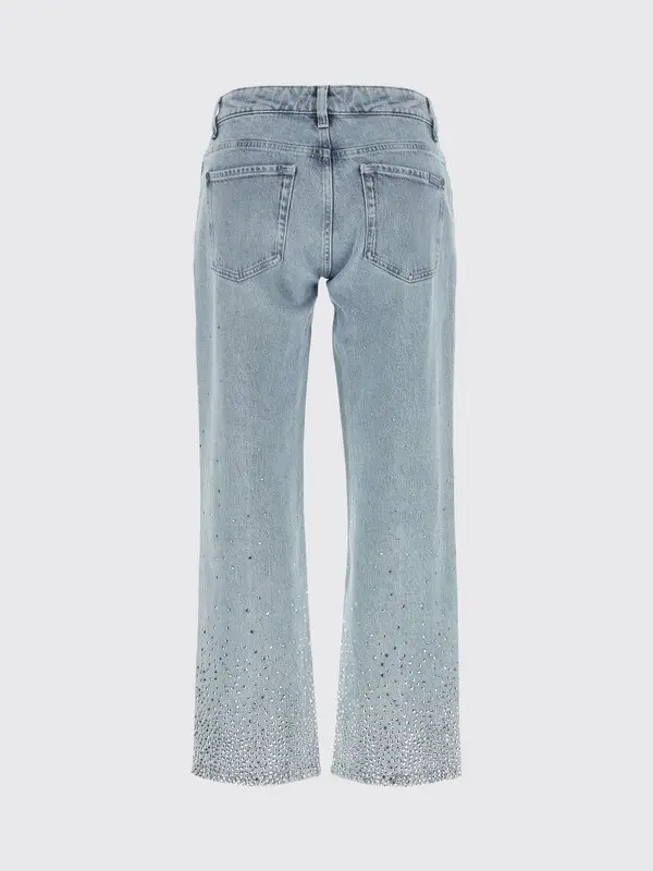 7 For All Mankind Calie High-waisted Straight Jeans With Rhinestones