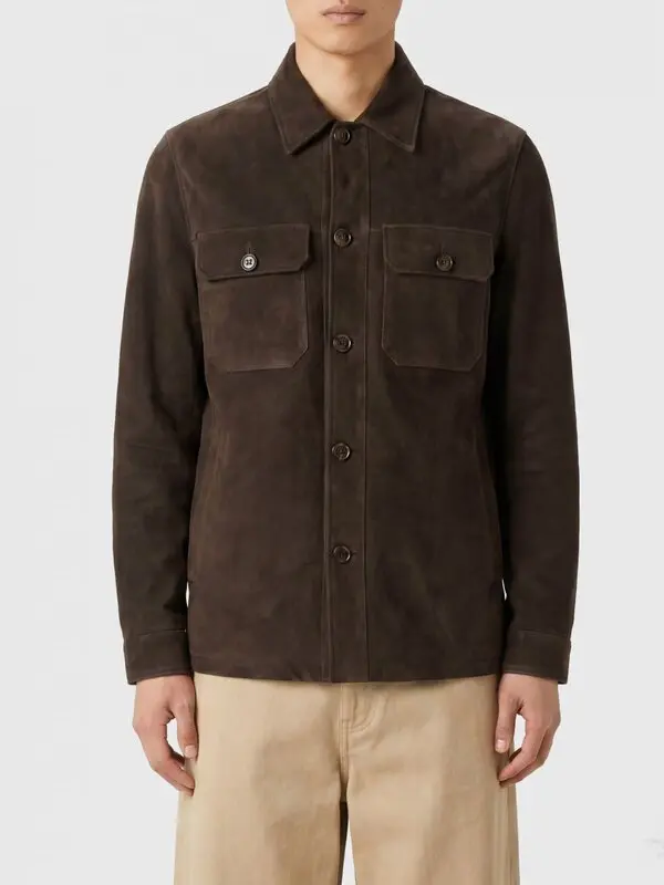 MOORER Suede Shirt Jacket