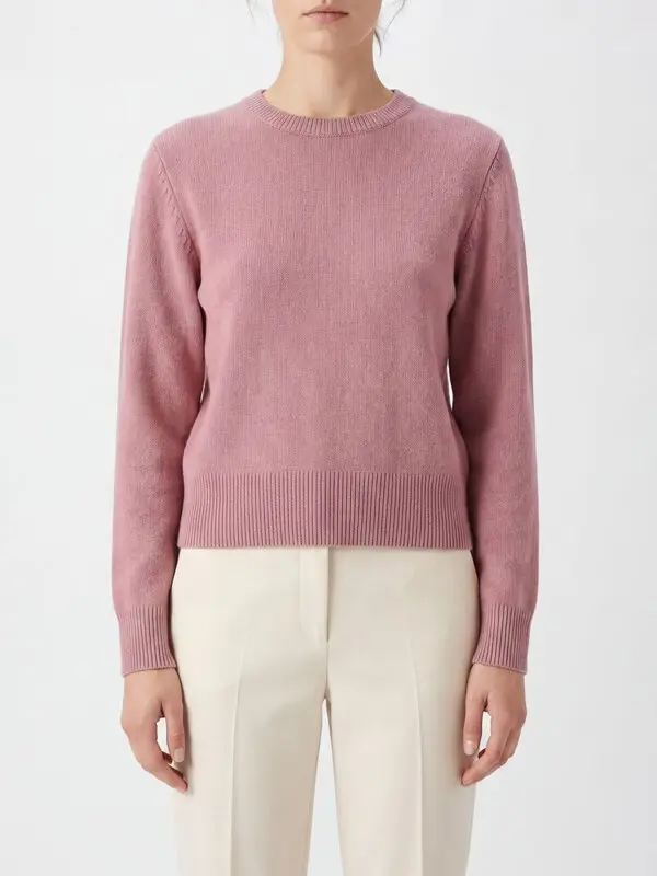 Extreme Cashmere Crewneck Jumper In Cashmere Blend With Ribbed Trims - Pink