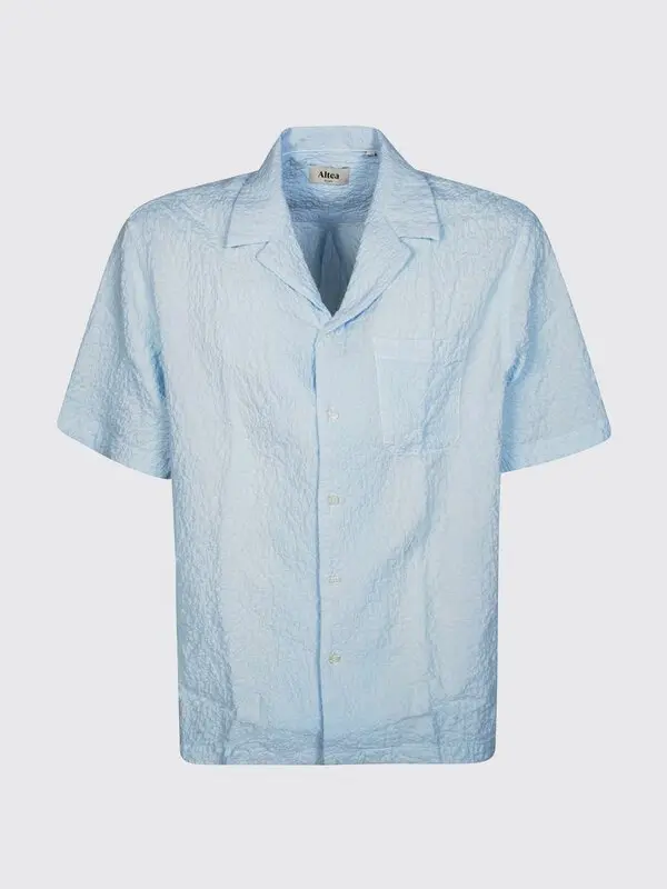 Altea Short-sleeved Cotton Bowling Shirt With Cuban Collar