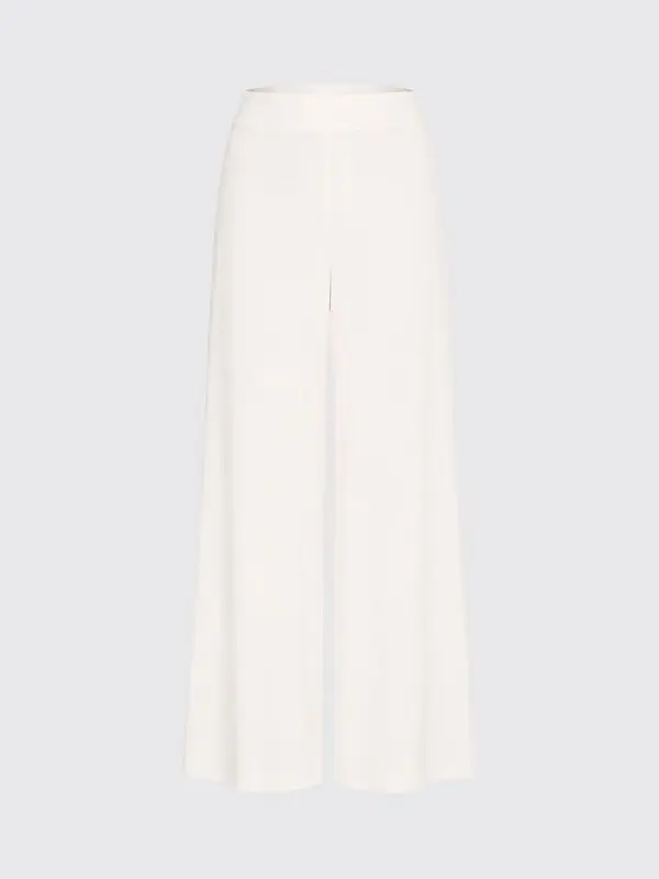 HANITA High-waisted Wide-leg Trousers In Polyester Crêpe
