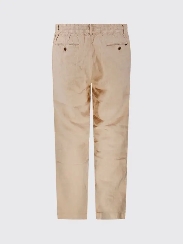 Polo Ralph Lauren Slim Fit Linen Trousers With Drawstring Waist