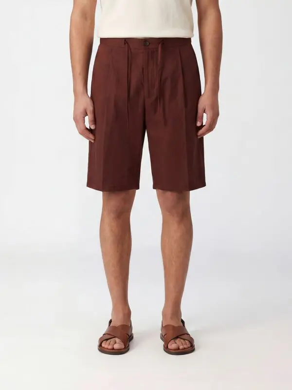 HEVO Modal Blend Shorts With Elasticated Drawstring Waist - Brown