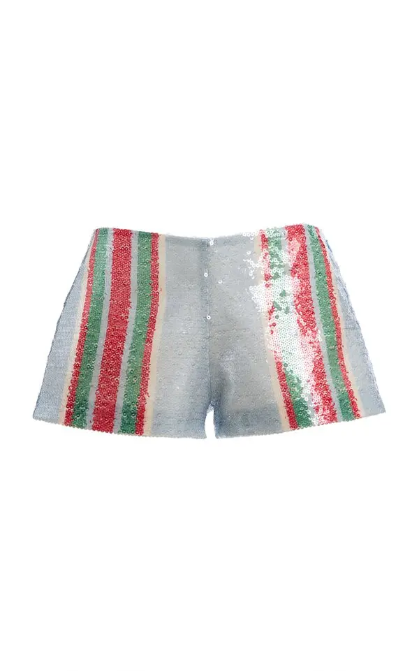 La Veste Exclusive Pippi Sequined Mini Shorts