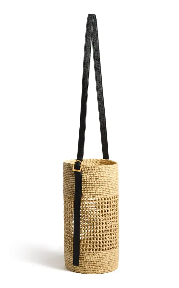 Khaite Billie Small Raffia Bucket Bag - Neutral