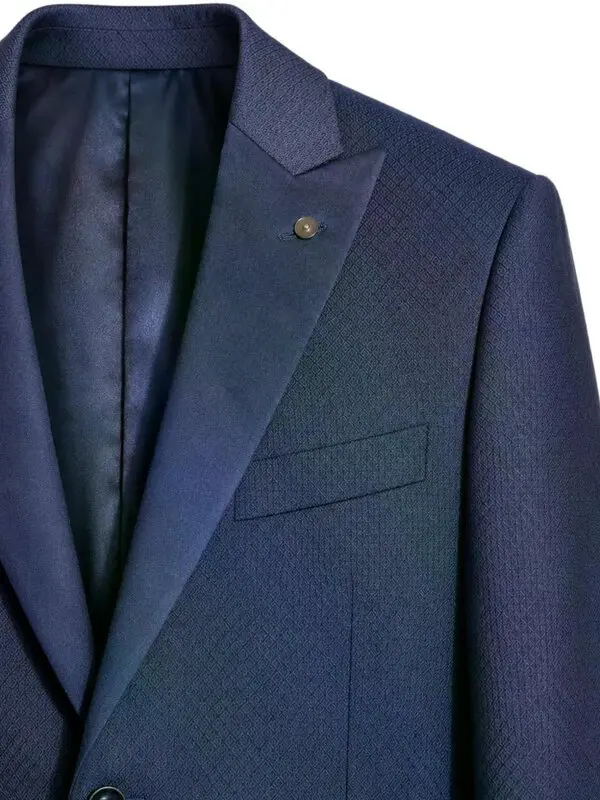 LUIGI BIANCHI MANTOVA Diamond-patterned Peak-lapel Suit